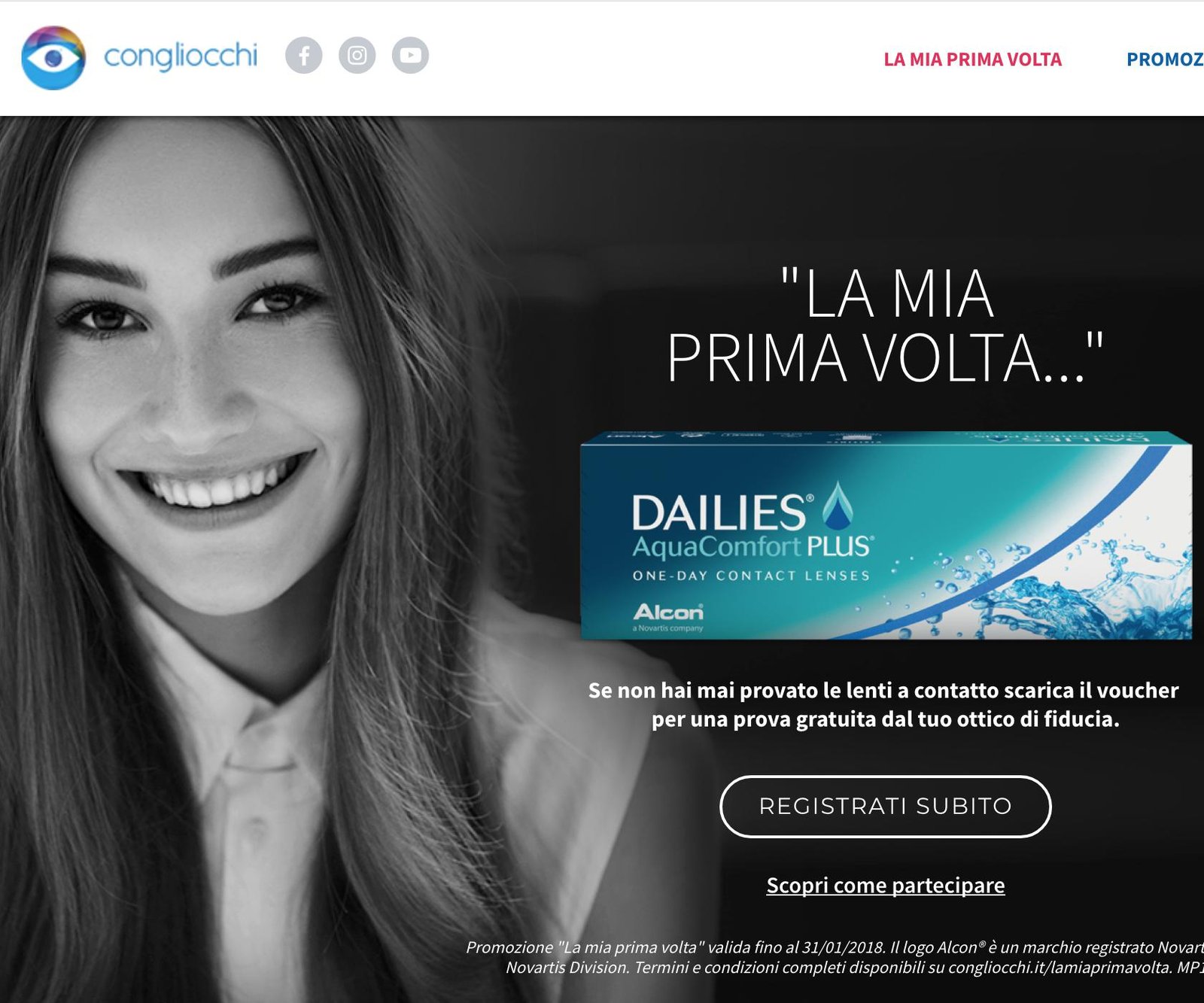Promozione ALCON La mia prima volta Lenti a Contatto in omaggio - Premi ...