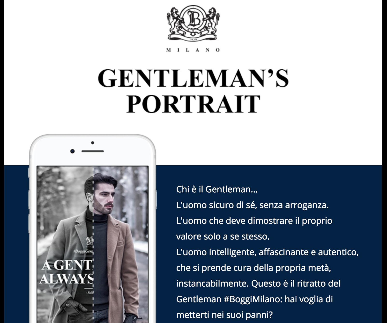 Boggi Gentleman’s Portrait Contest - Premi e Concorsi