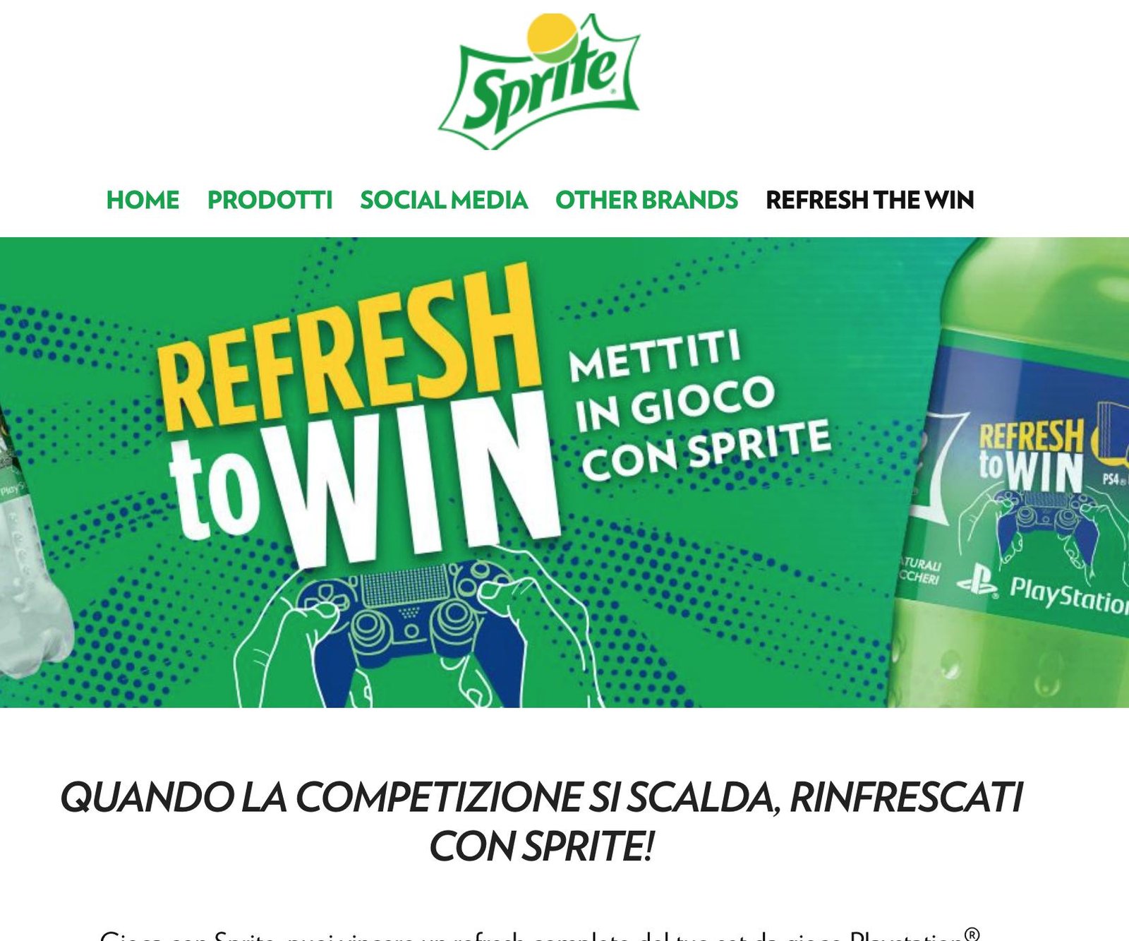 Concorso a Premi SPRITE REFRESH TO WIN - Premi e Concorsi