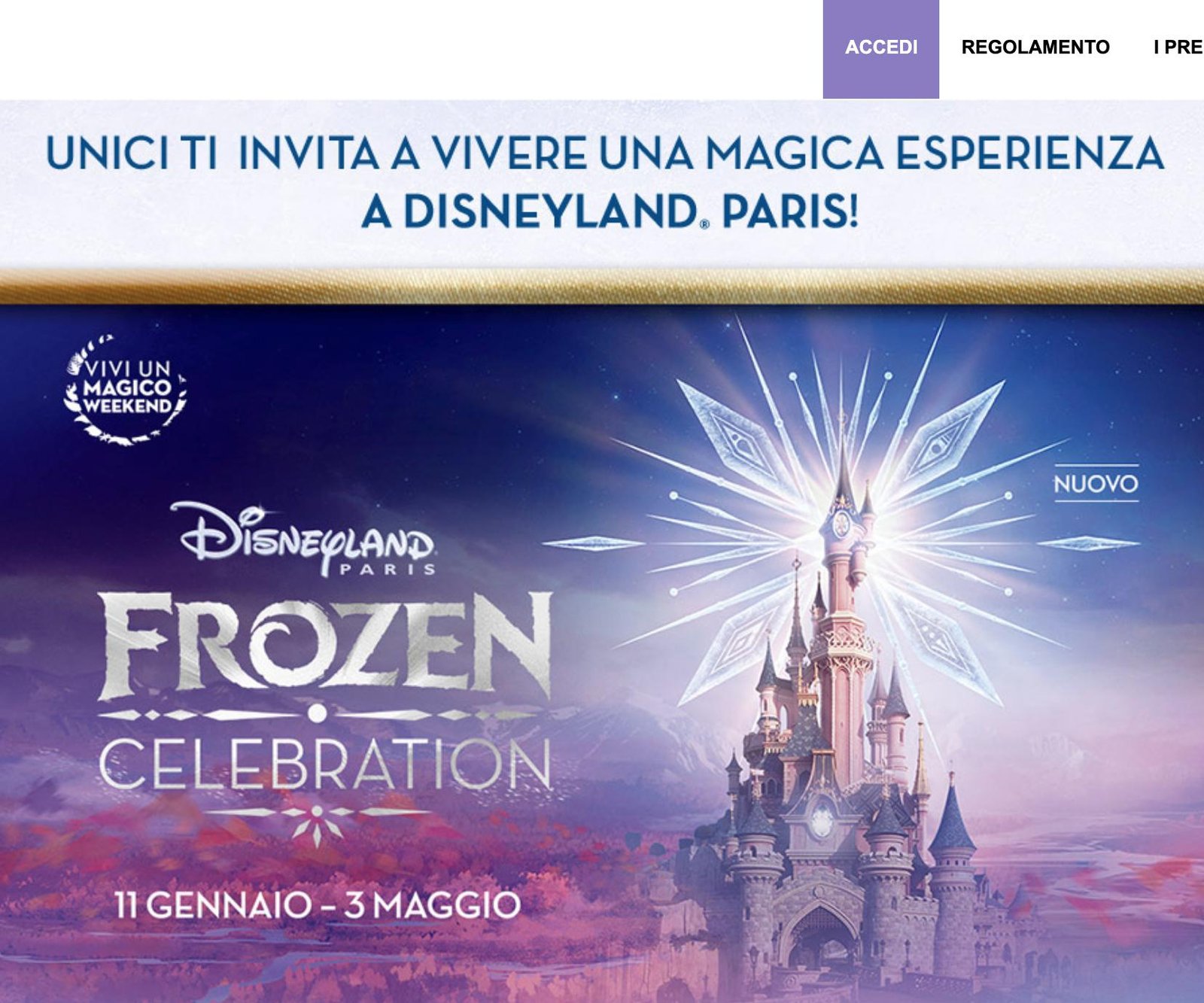 Concorso a Premi UNICI e Frozen ti portano a Disneyland Paris - Premi e ...