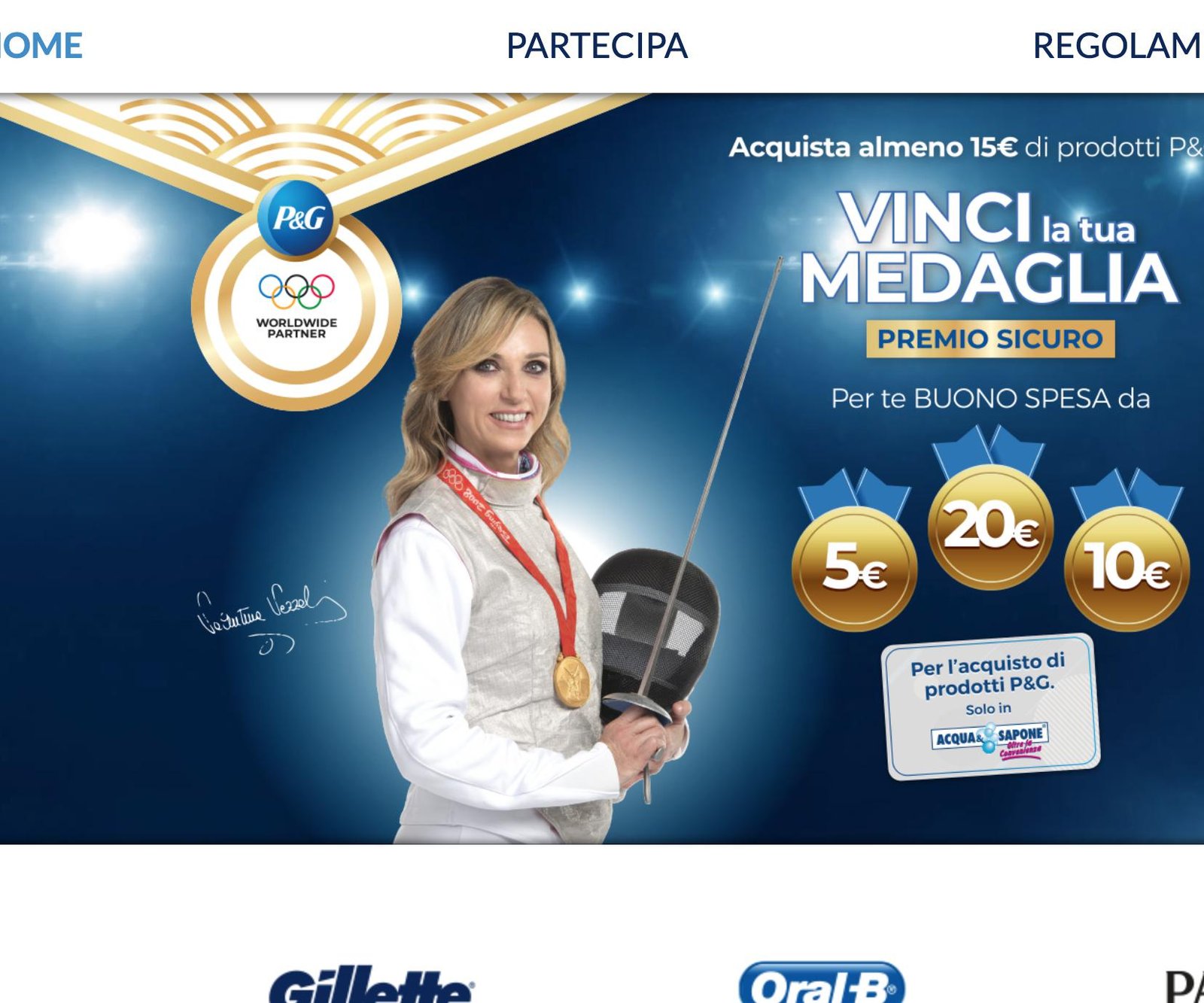 Concorso a Premi VINCI LA TUA MEDAGLIA CON P&G - Premi e Concorsi