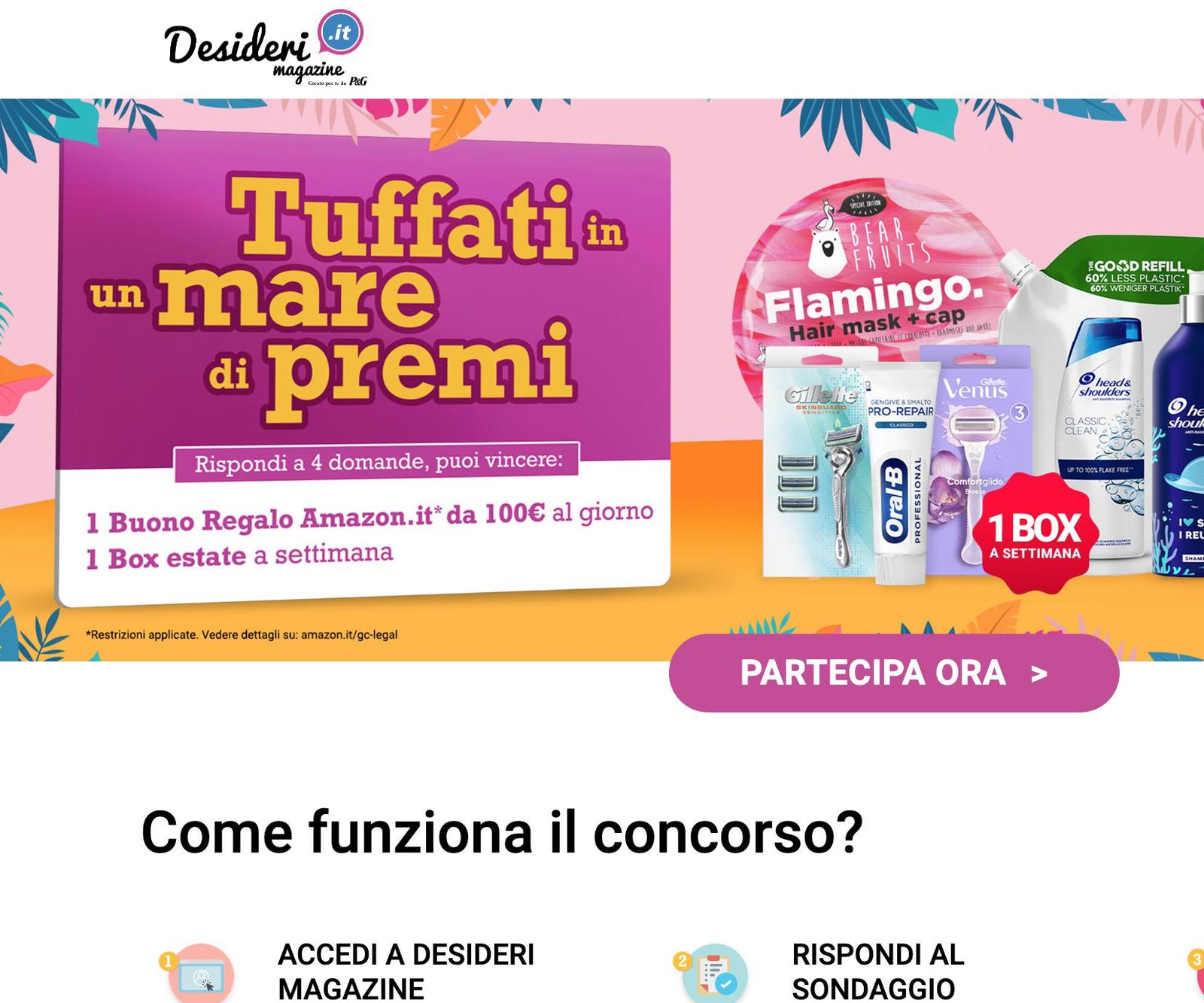 Concorso Desideri Magazine UN MARE DI PREMI - Premi e Concorsi