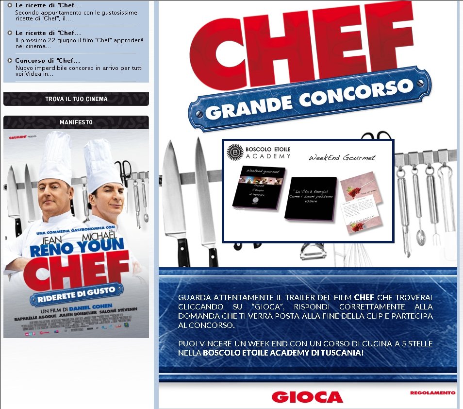 THE CHEF - REAL TIME - VIDEA - C.D.E. S.p.a. e Discovery Italia S.r.l ...